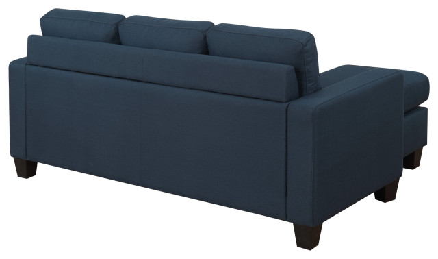 Joshua Sectional Chofa, Peacock Blue - Transitional - Sectional Sofas ...