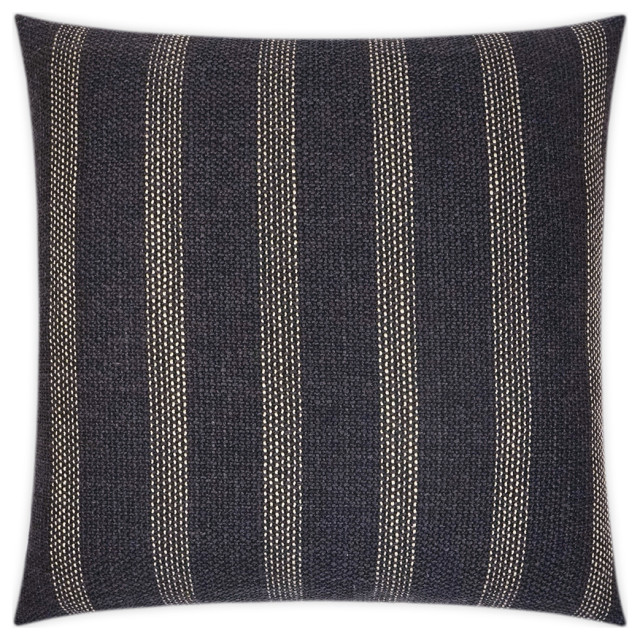 Channel Pillow - Black, 24" x 24" - Transitional - Decorative Pillows ...