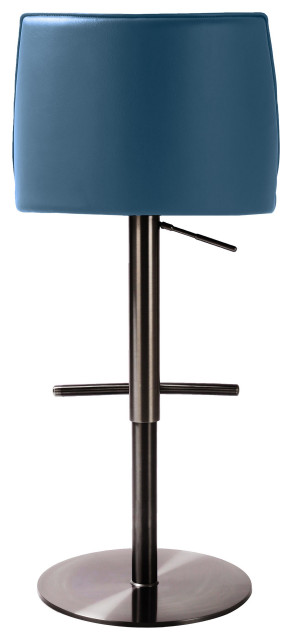 Gala Vegan Leather on Black Adjustable Stool - Contemporary - Bar ...