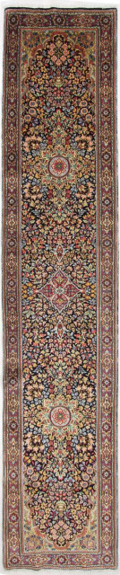 Persian Rug Kerman Rafsanjan 12'5"x2'7" Hand Knotted, 12'5"x2'7 ...