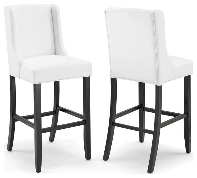 Baron Bar Stool Upholstered Fabric Set of 2 - Bar Stools And Counter ...