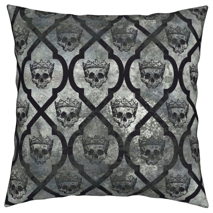 Skull Crown Midieval Halloween Gothic Throw Pillow - Eclectic ...