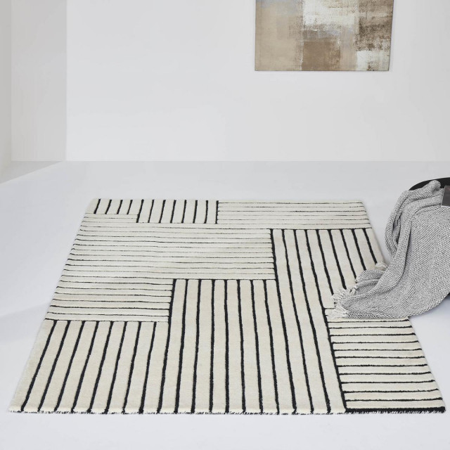 Arctica Area Rug, Off-White and Black - Contemporary - Area Rugs - by ...