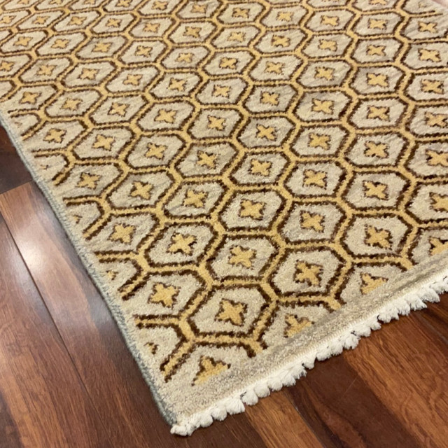 Kaoud Rugs 2x3 rectangle beige gabbeh area rug - Traditional - Area ...