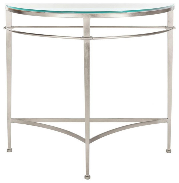 Tara Antique Silver Glass Console Table - Contemporary - Console Tables ...