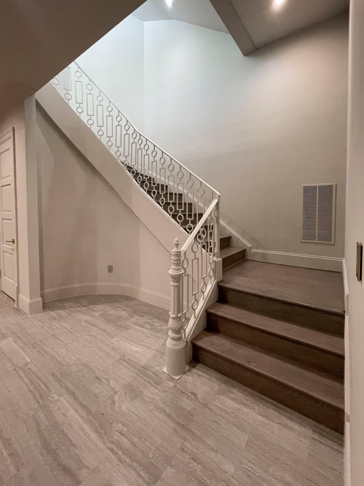 104_Curved Staircases in 18th Century French Inspired Mansion, Mclean ...