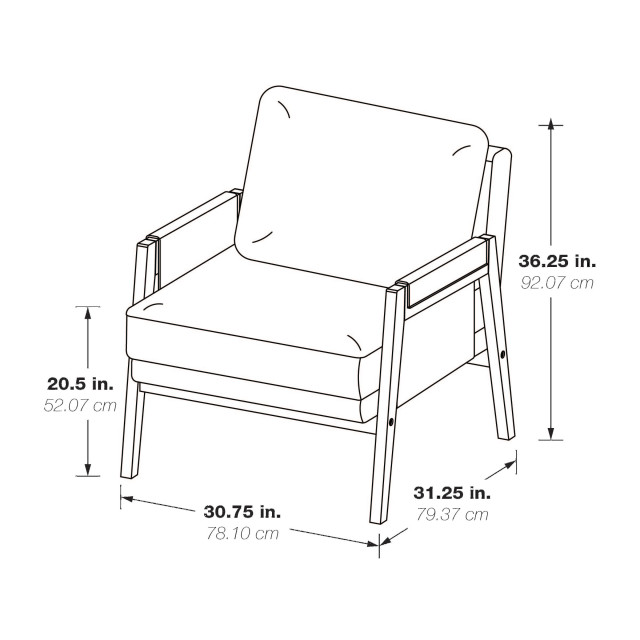 Amari Wood Frame Armchair - Transitional - Armchairs And Accent Chairs ...