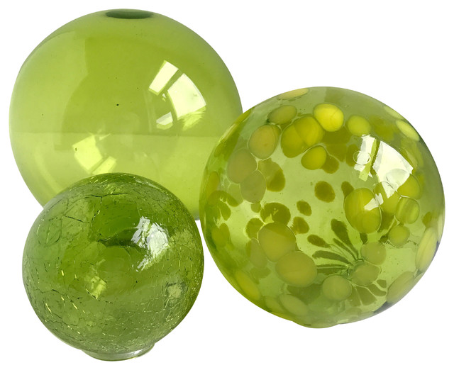 Sphere Set of 3, Lime & Sprite - Contemporary - Decorative Objects And ...
