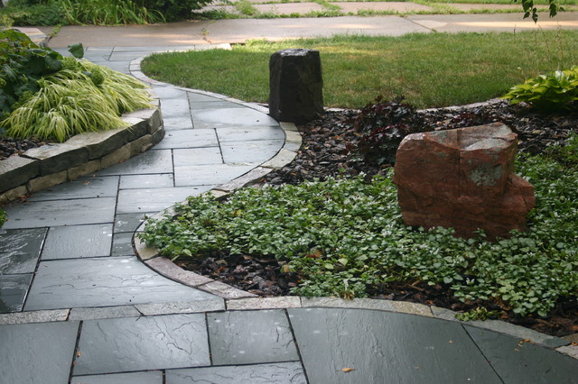 Minneapolis bluestone walkway - Contemporary - Landscape - Minneapolis ...