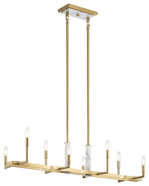 Kichler Lighting 52054CG Laurent - 8 light Linear Chandelier - with Mid ...