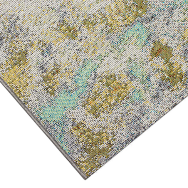 Marina Abstract Indoor/Outdoor Rug, 1'11"x7'6" - Contemporary - Outdoor ...