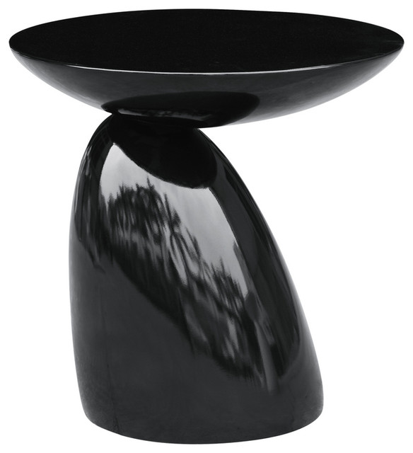 Modern Classics Oval End Side Table, Black, 20"H x 23"W x 23"D ...