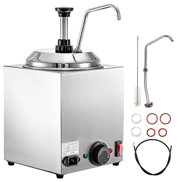 VEVOR Fudge Warmer Hot Cheese Pump 1 Pump Nacho Cheese Warmer Stainless ...