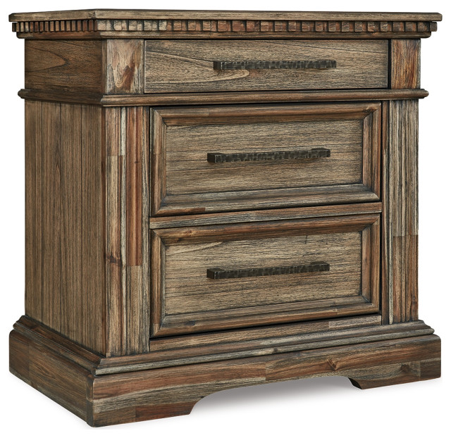 Markenburg Three Drawer Night Stand - Traditional - Nightstands And ...
