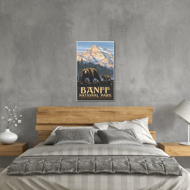by Artist Paul A. Lanquist Banff National Park Grizzly Art Print, 24 ...