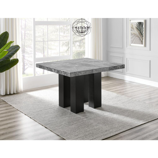 Camila Gray Square Marble Counter Height Table - Contemporary - Dining ...