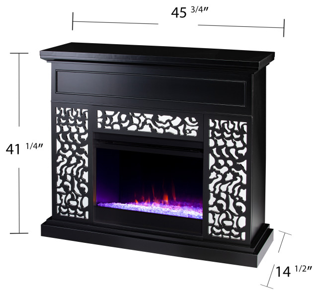 Beaconsfield Color Changing Fireplace, Black - Contemporary - Indoor ...