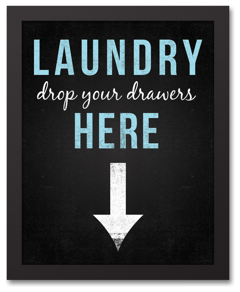 Laundry: Drop Your Drawers Here Wall Art - Contemporary - Novelty Signs ...