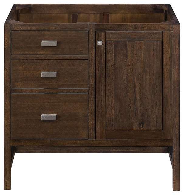 Addison 36" Single Vanity Cabinet, Mid Century Acacia - Transitional ...