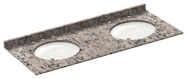 LessCare Granite Vanity Countertops With Sink, 61" W x 22" L ...