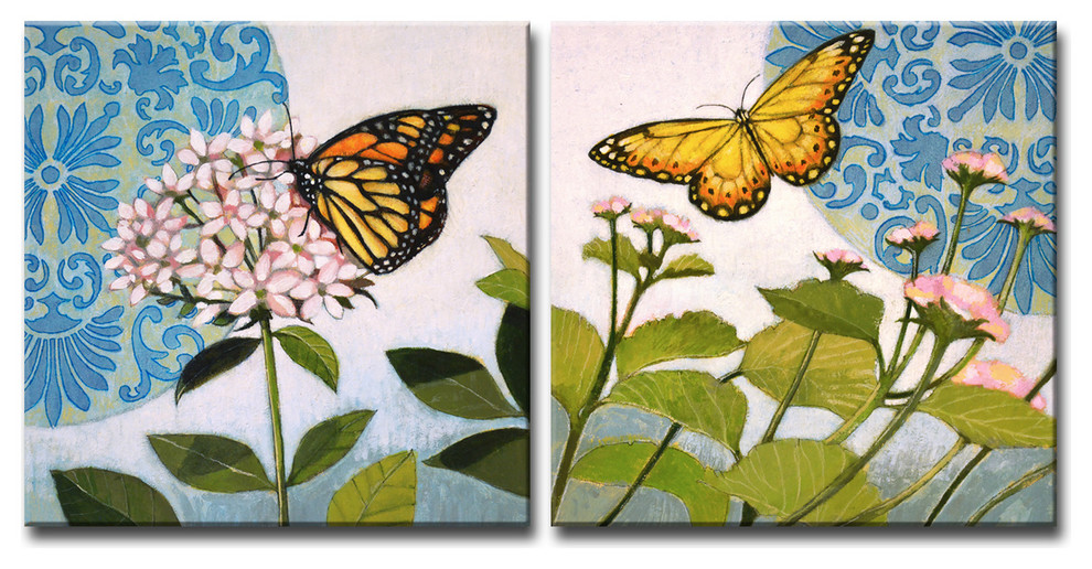 2 Piece Wall Art Set 'Flitter I/II' by Hope Hansen, 2-Piece Set, 12"x12 ...