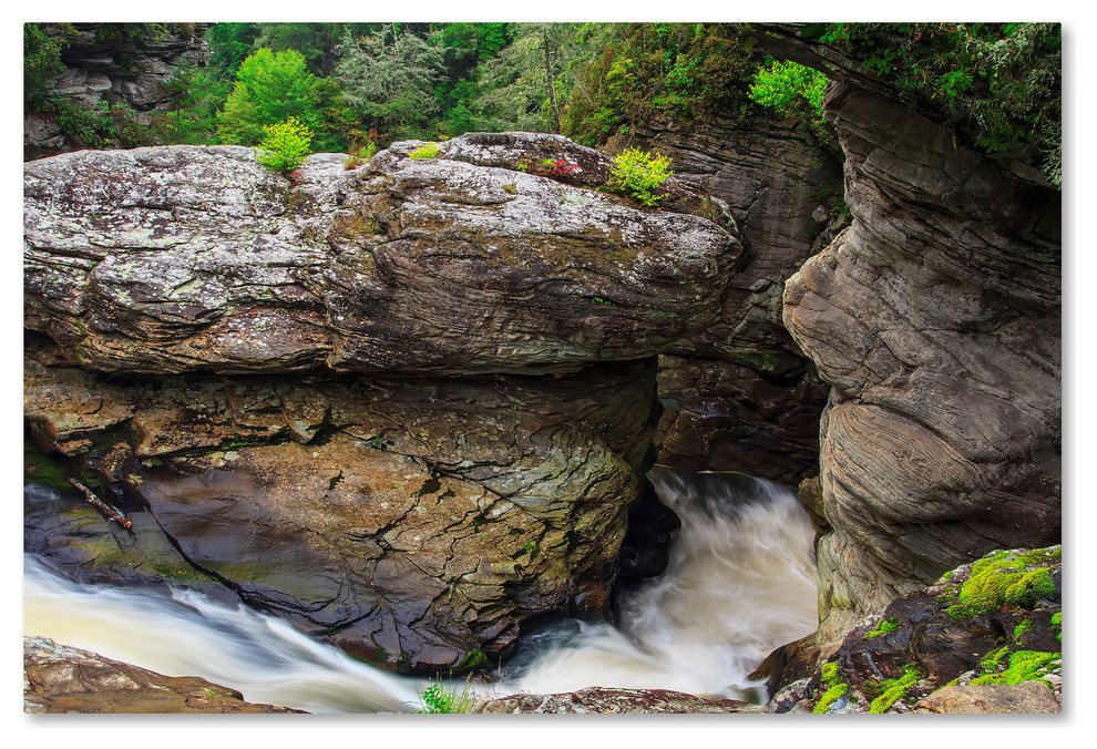 Bob Rouse 'Linville River Gorge2' Canvas Art, 16"x24" - Rustic - Prints ...