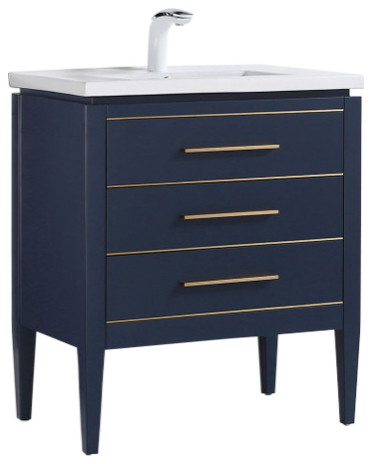 Grace 30" Single Bathroom Vanity Set - Transitional - Bathroom Vanities ...