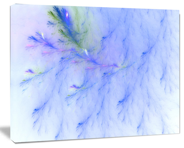 Light Blue Veins of Marble, Abstract Wall Art Canvas, 20"x12"x1 ...