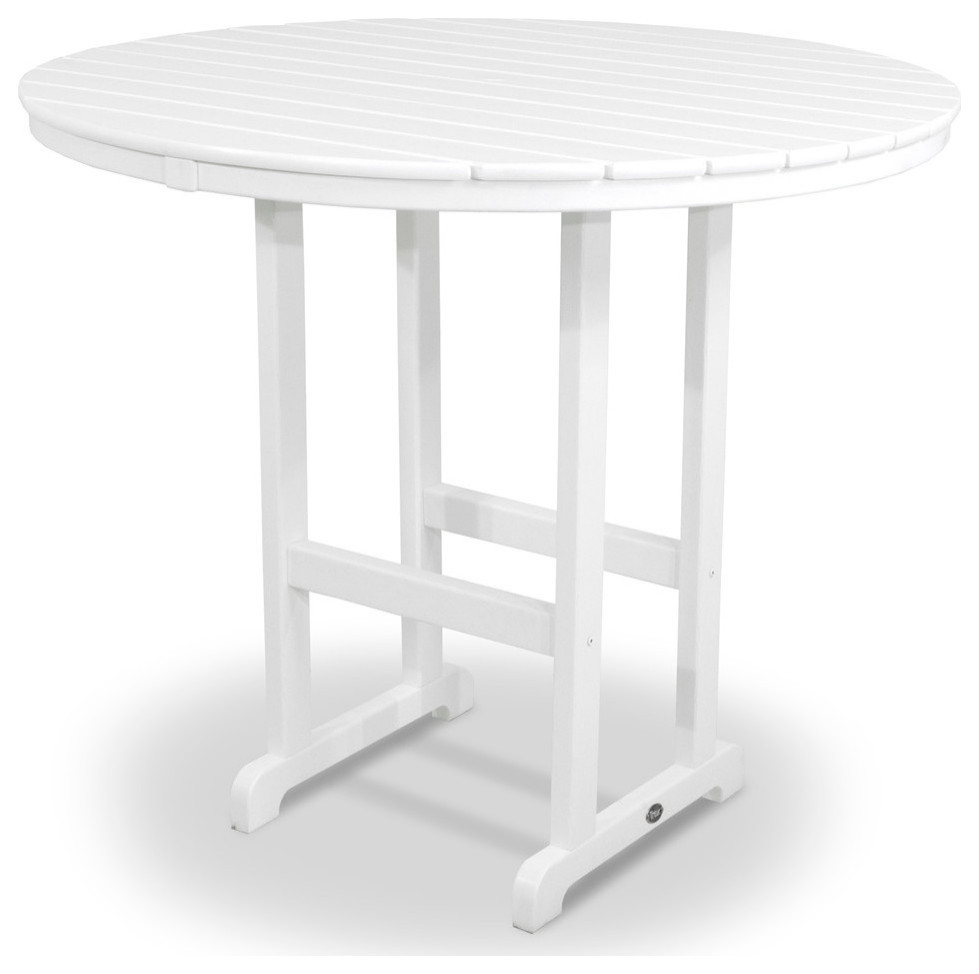 Monterey Bay Round 48" Bar Table - Beach Style - Outdoor Pub And Bistro ...