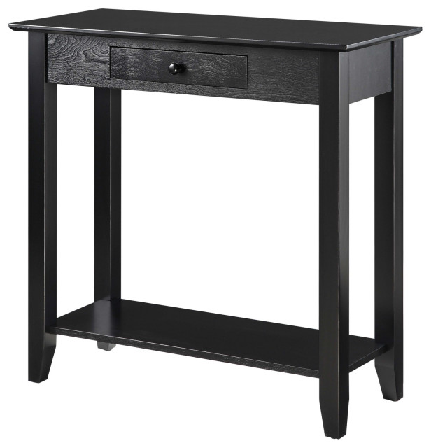 American Heritage 1 Drawer Hall Table With Shelf - Transitional ...