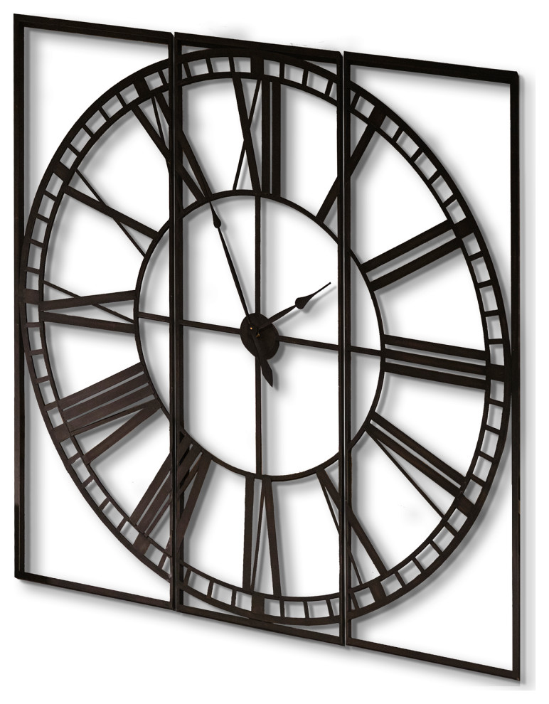 3 Piece Wall Clock, Norwood - Industrial - Wall Clocks - by HedgeApple ...