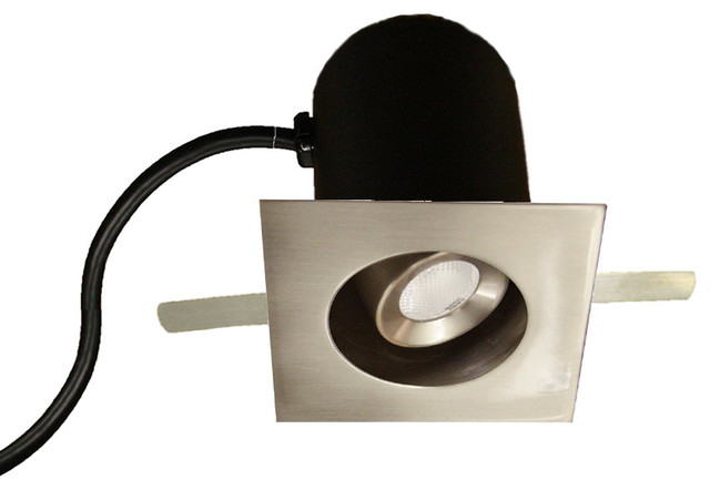 LEDme Miniature Square Recessed Task-Light 4000K Cool White, Brushed ...