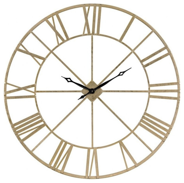 Elk Home Pimlico - 48" Wall Clock, Gold Finish - Contemporary - Wall ...