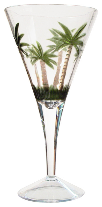 V-Shaped Wine Glass, Set Of 4 - Tropical - Wine Glasses - by ...
