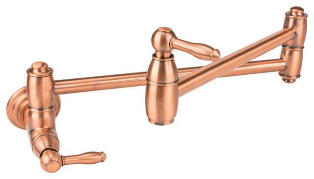 Traditional Wall-Mount Pot Filler in Antique Copper - Traditional - Pot ...