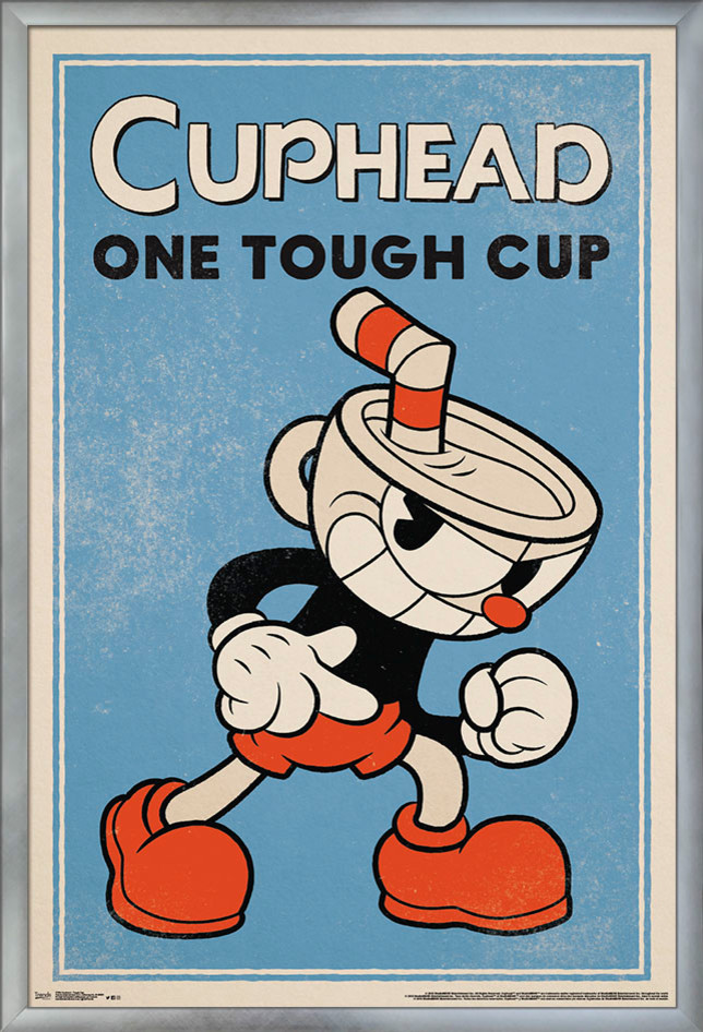 Cuphead Tough Cup Poster, 24.25"x35.75" - Contemporary - Kids Wall ...