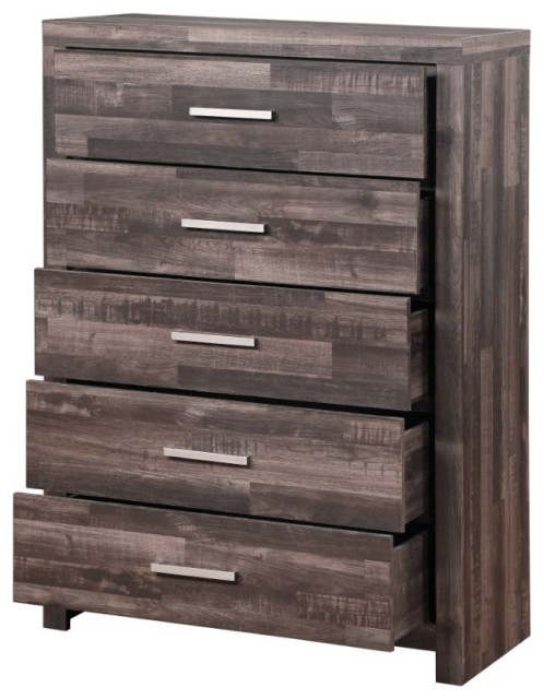 Acme Juniper Chest Butcher Block, Dark Oak - Rustic - Dressers - by ...