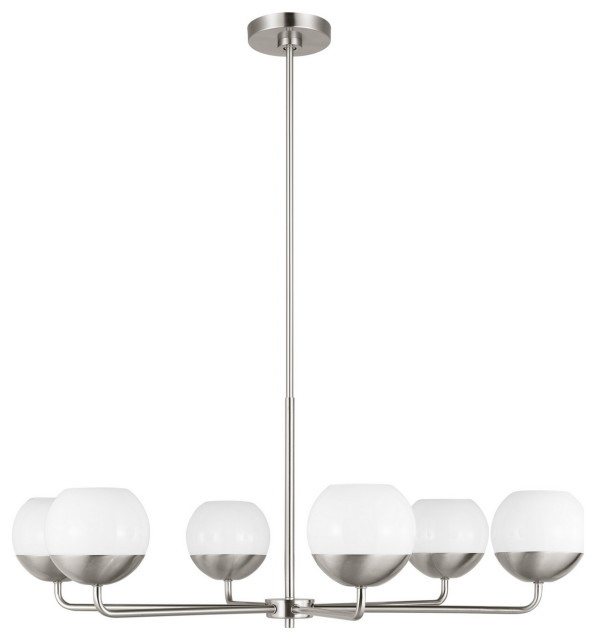 Visual Comfort Studio Alvin LED Chandelier - Midcentury - Chandeliers ...