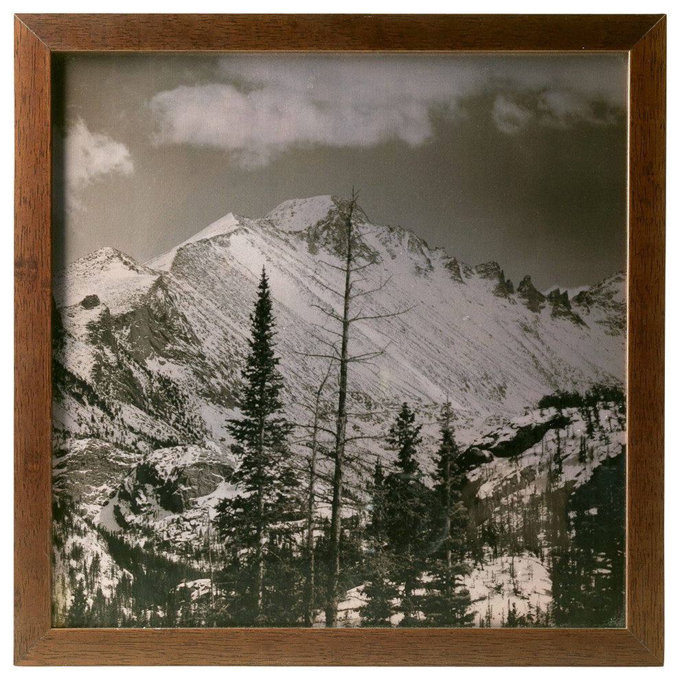 "Peak One" Framed Copper Plate Print, 12"x12" - Traditional ...