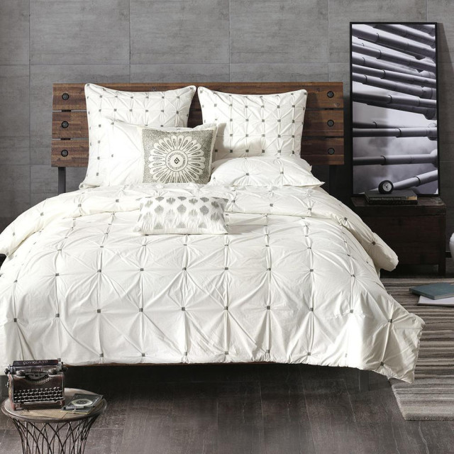 100% Cotton Percale Duvet Cover Set With Embroidery, II12-599 ...