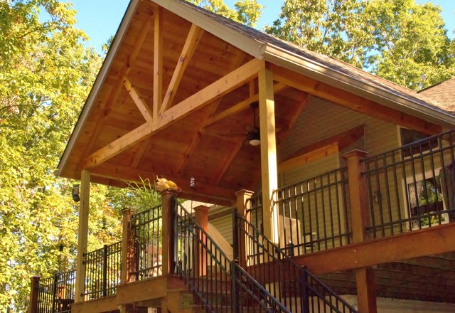 FFG Timber Frame Deck Cover - Rustic - Deck - Other - by Sunset Builders