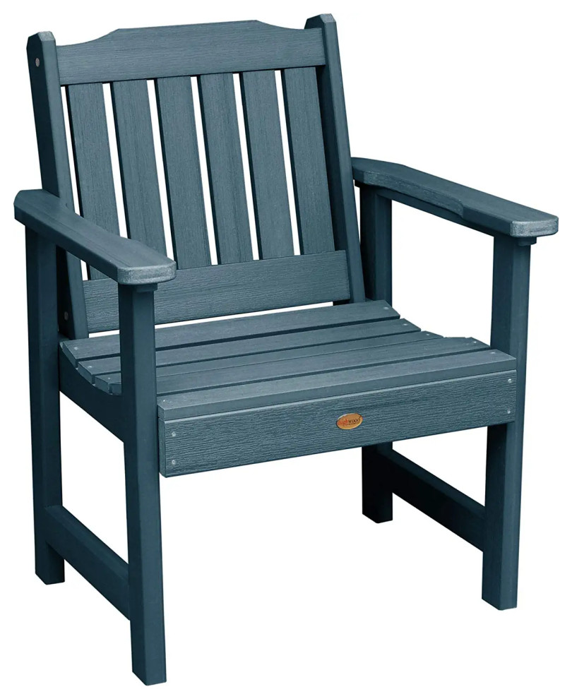 Outdoor Chair, Weatherproof Plastic Construction & Slatted Seat ...