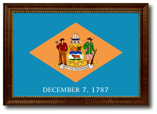 Delaware State Flag Canvas Print, 15"x21" - Traditional - Prints And ...