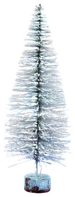 18" Flocked Village Tree Wood Stand Pk/2 - Christmas Trees - by ...