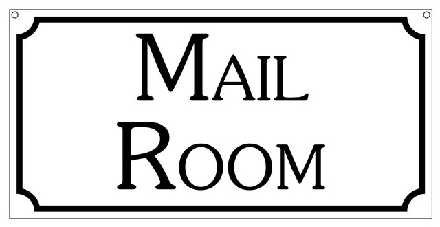 Mail Room, Aluminum Retro Office Stage Home Computer Props Sign, 6"x12 ...