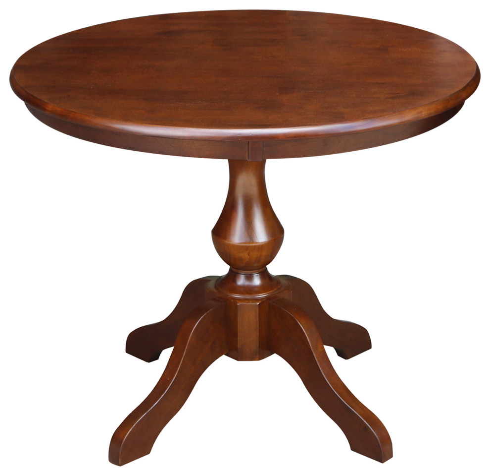 Round Top Pedestal Table, 36 Inch Round - Traditional - Dining Tables ...