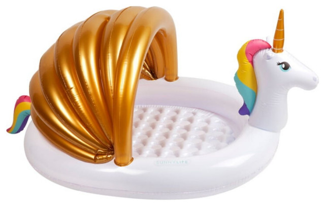 SunnyLIFE Kids Inflatable Kiddy Pool - Unicorn - Modern - Pool Toys And ...