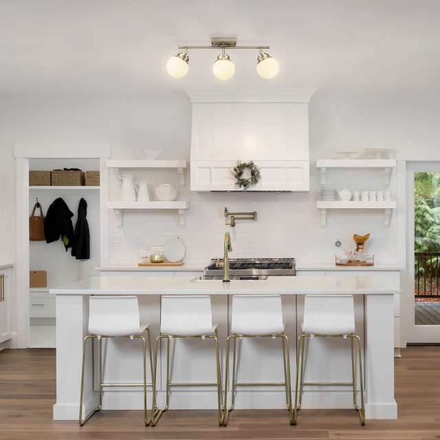 3-Light Antique Brass Track Lighting with Frosted Glass Shades ...