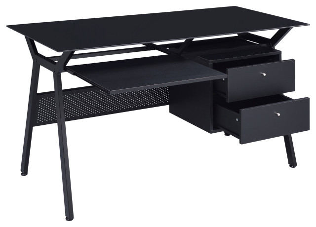 Weaving 2-drawer Computer Desk Black - Industrial - Desks And Hutches ...