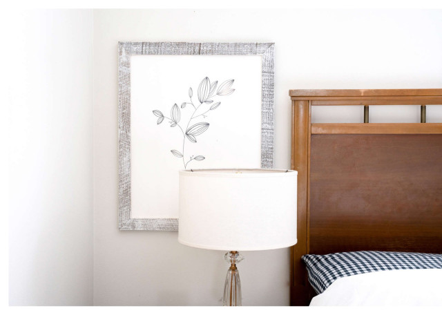 20" x 30" Rustic Farmhouse White Wash Wood Frame - Farmhouse - Picture ...